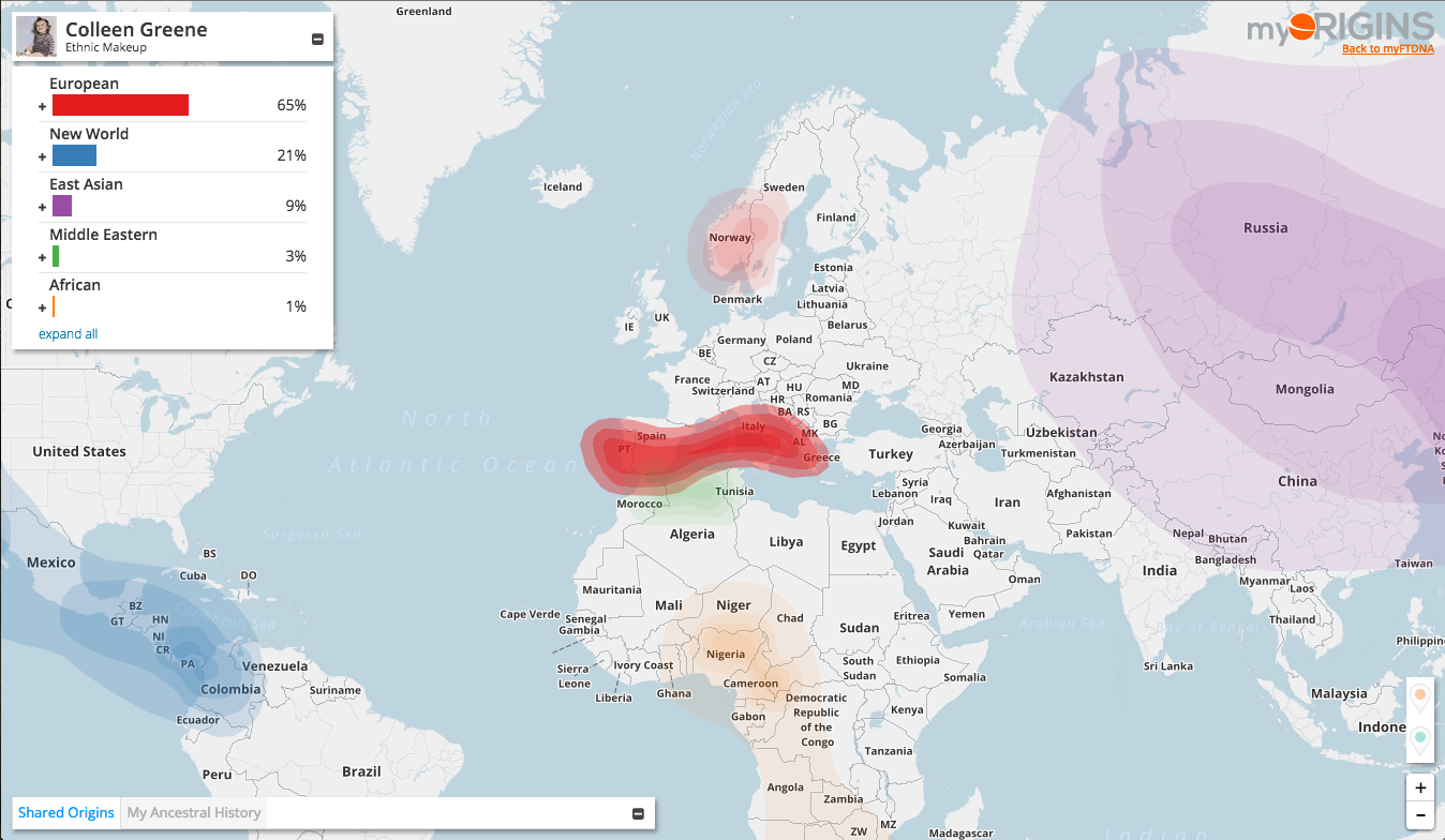 Dad's Ethnicity Estimates on AncestryDNA vs Family Tree DNA: Robledo ...