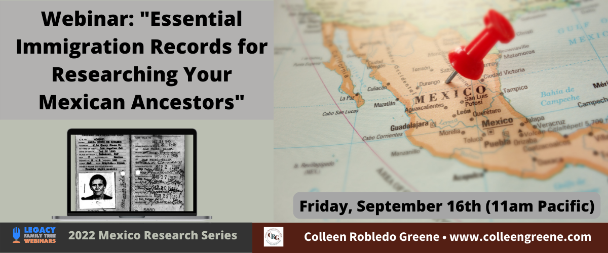 Watch My Presentation on U.S. Immigration Records for Mexican Genealogy ...
